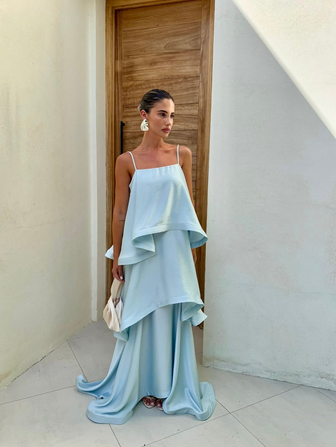 Elliatt Tilly Tiered Maxi Dress - Blue – The Designer Collection